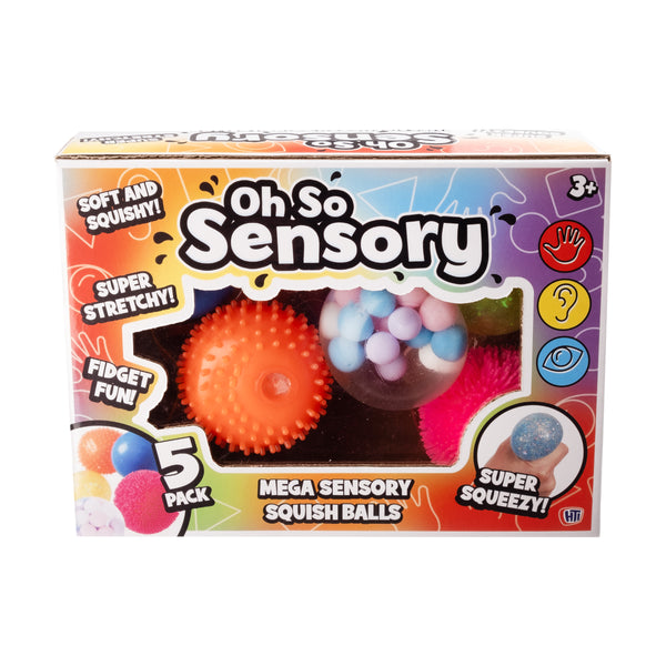 HTI Toys Oh So Sensory Mega Sensory Squish Balls (5 Pack) - The Online Toy Store