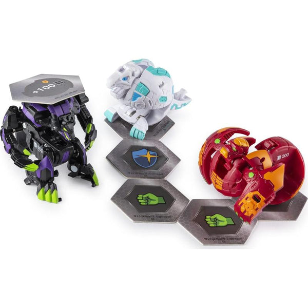 Bakugan Battle Planet Action Figure Starter Pack - Darkus Lupitheon (3 ...