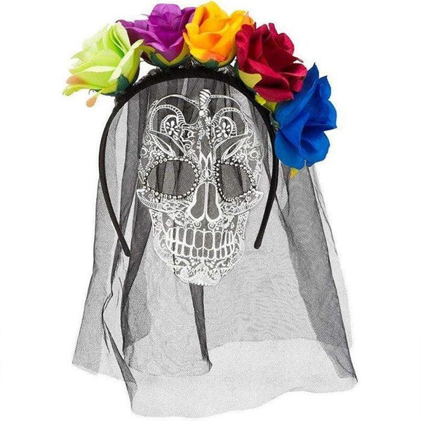 Boland Tiara La Calaca Day of The Dead Adult Halloween Fancy Dress ...