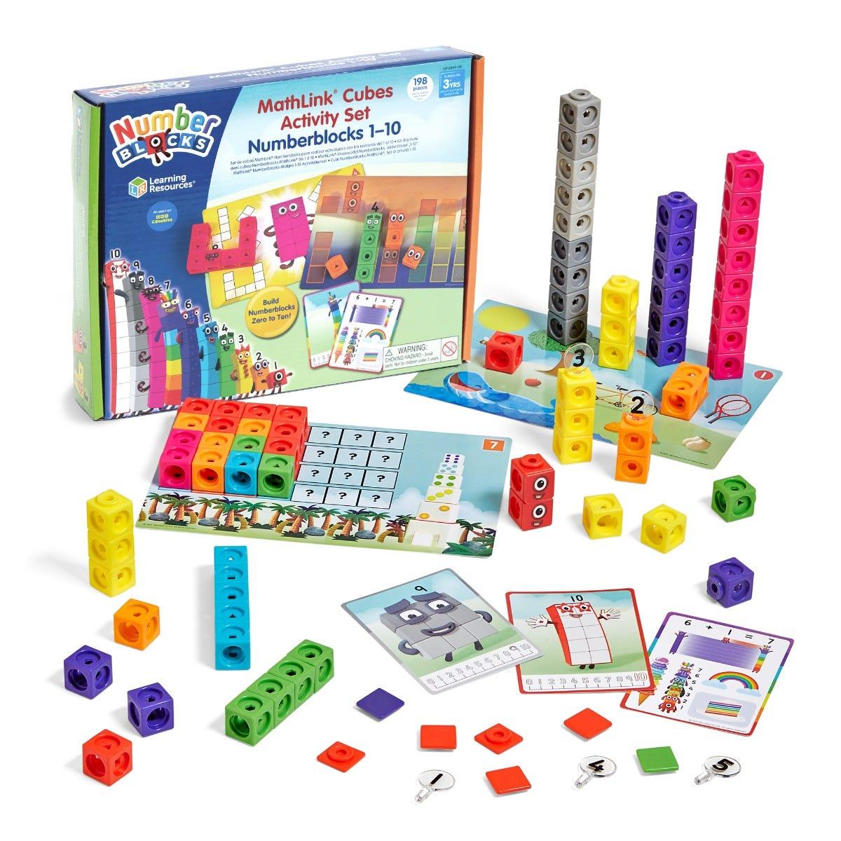 Learning Resources Numberblocks MathLink Cubes 1-10 Activity Set - The Online Toy Store
