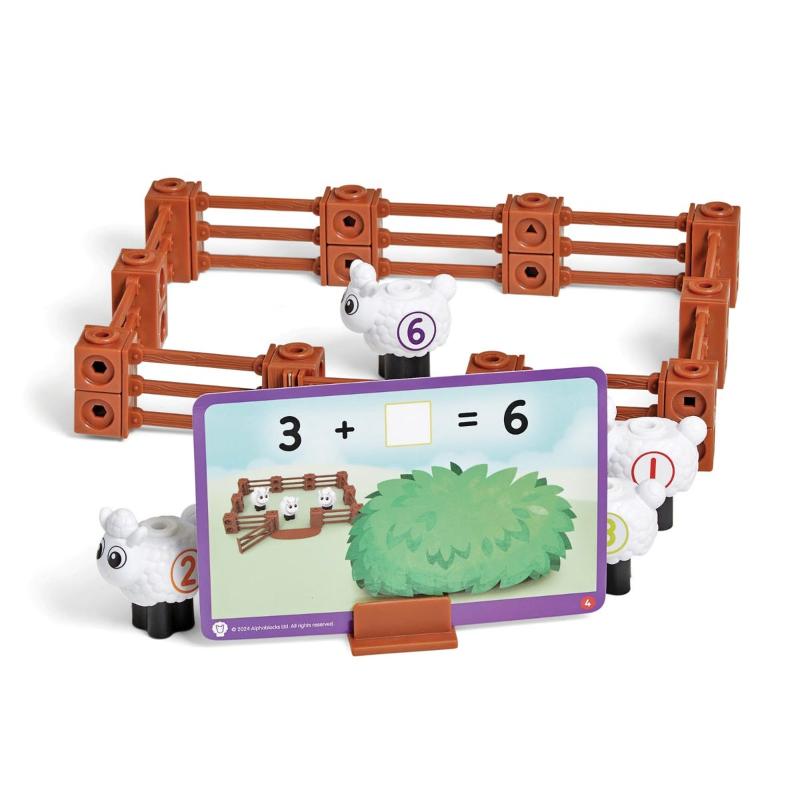 Learning Resources Numberblocks Sheep Farm MathLink Cubes Activity Set ...