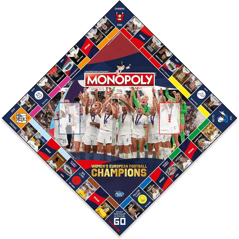 Monopoly Women's European Football Champions Edition Family Board Game ...