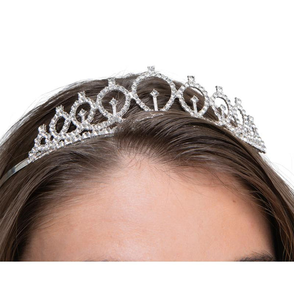 Silver Diamante Tiara - Wicked Costumes Adult Fancy Dress - The Online ...