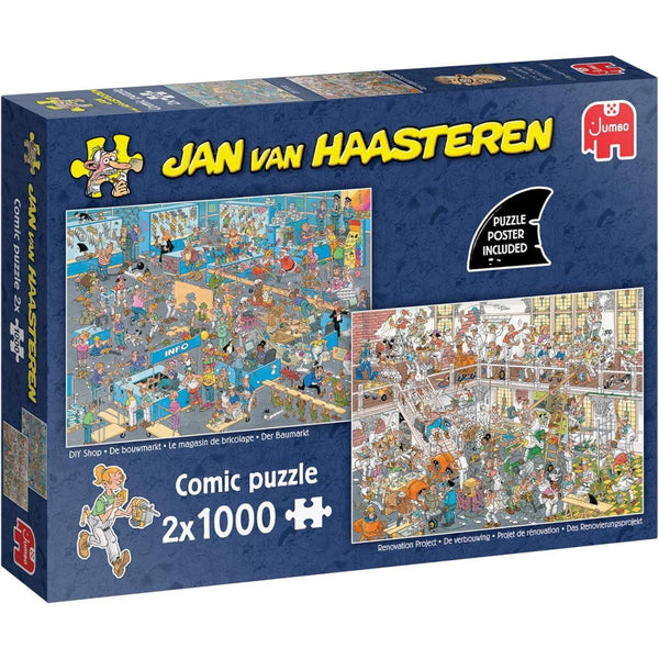Jan Van Haasteren DIY Shop & Renovation Project 2 x 1000 Piece Jigsaw ...