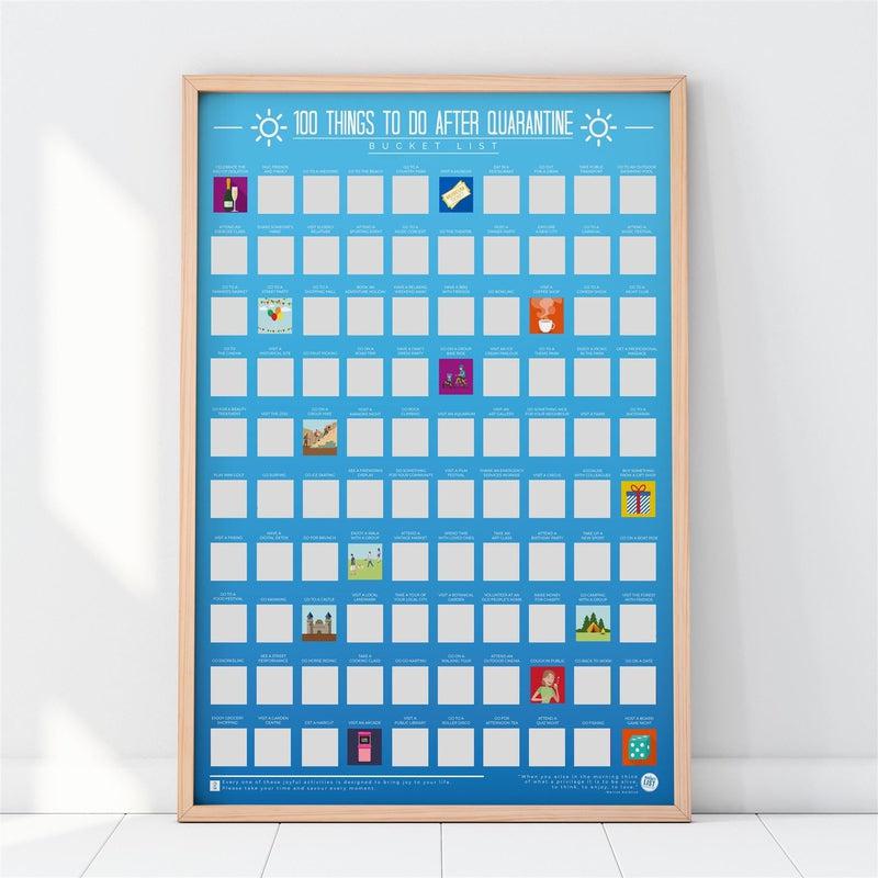 100 Scratch Off Bucket List Poster Quarantine Movie Book Album Places ...