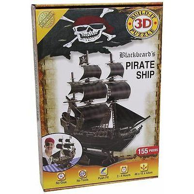 3D Ship Blackbeard Jigsaw Puzzle 155 Piece Build Your Own Model Kit ...