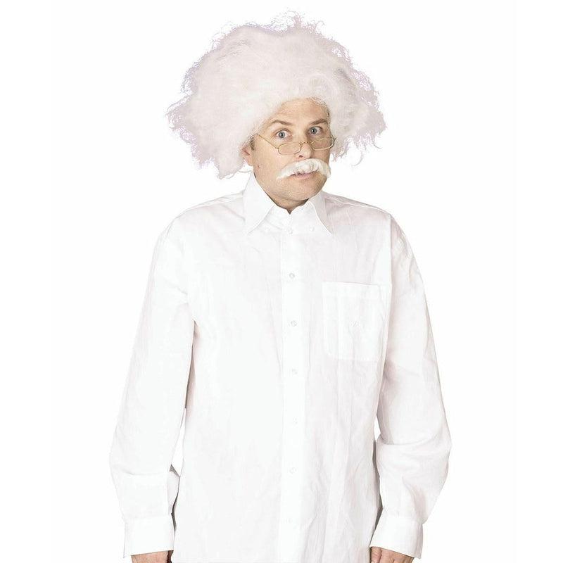 Adult Einstein Wig & Moustache Mad Professor Scientist Accessory - The ...