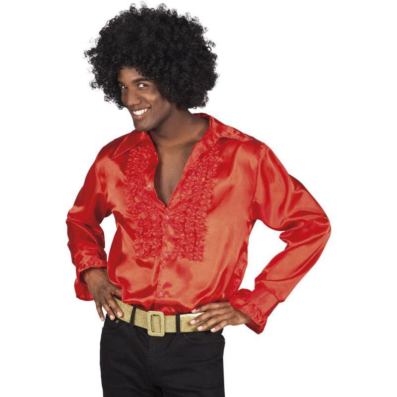 Adult Mens Disco Ruffle Shirts Frilly 1970s 70s Fancy Dress Costume ...