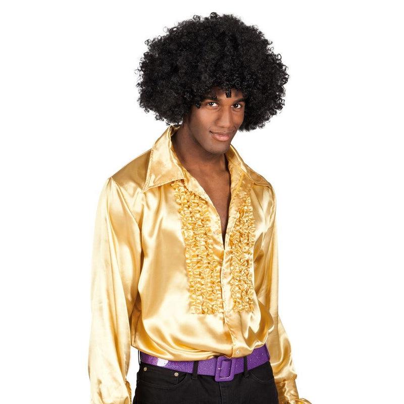 Adult Mens Disco Ruffle Shirts Frilly 1970s 70s Fancy Dress Costume ...