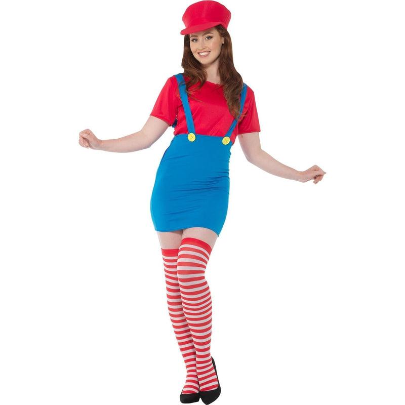 Adult Women's Girl Plumber Fancy Dress Costume Party Outfit - The ...