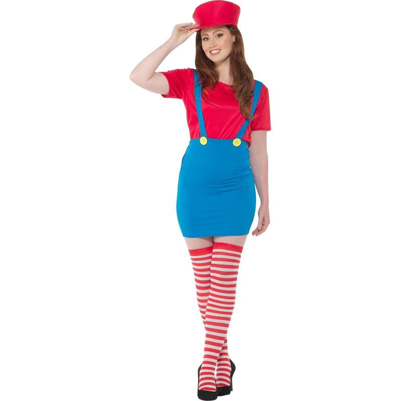 Adult Women's Girl Plumber Fancy Dress Costume Party Outfit - The ...