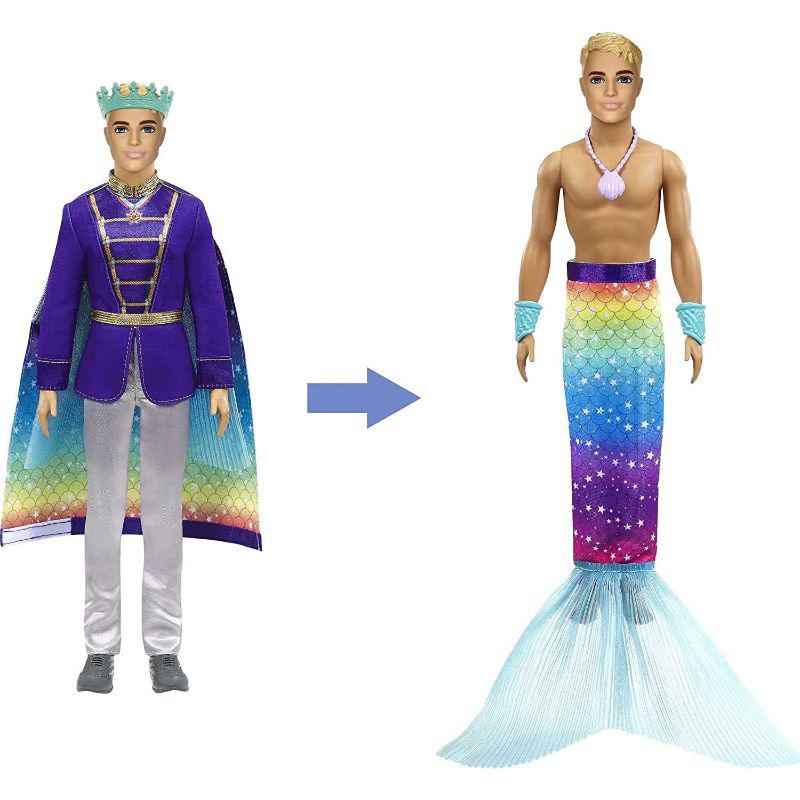 Barbie Dreamtopia 2-in-1 Prince to Merman Ken Doll & Accessories - The ...