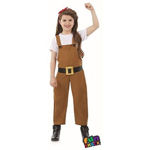 Child Girl's 40s WWII Land Girl Fancy Dress Costume - The Online Toy Store