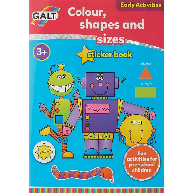 Galt Toys Home Learning Colour Shapes and Sizes Sticker Books - The ...