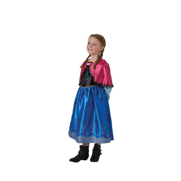 Girls Deluxe Anna Frozen Fancy Dress Costume Disney Princess Child Out ...