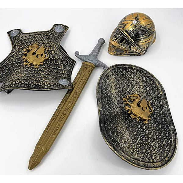 Henbrandt Medieval Knight Armour Set Child Fancy Dress Accessory - The ...