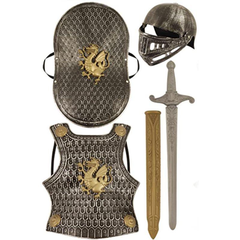 Henbrandt Medieval Knight Armour Set Child Fancy Dress Accessory - The ...