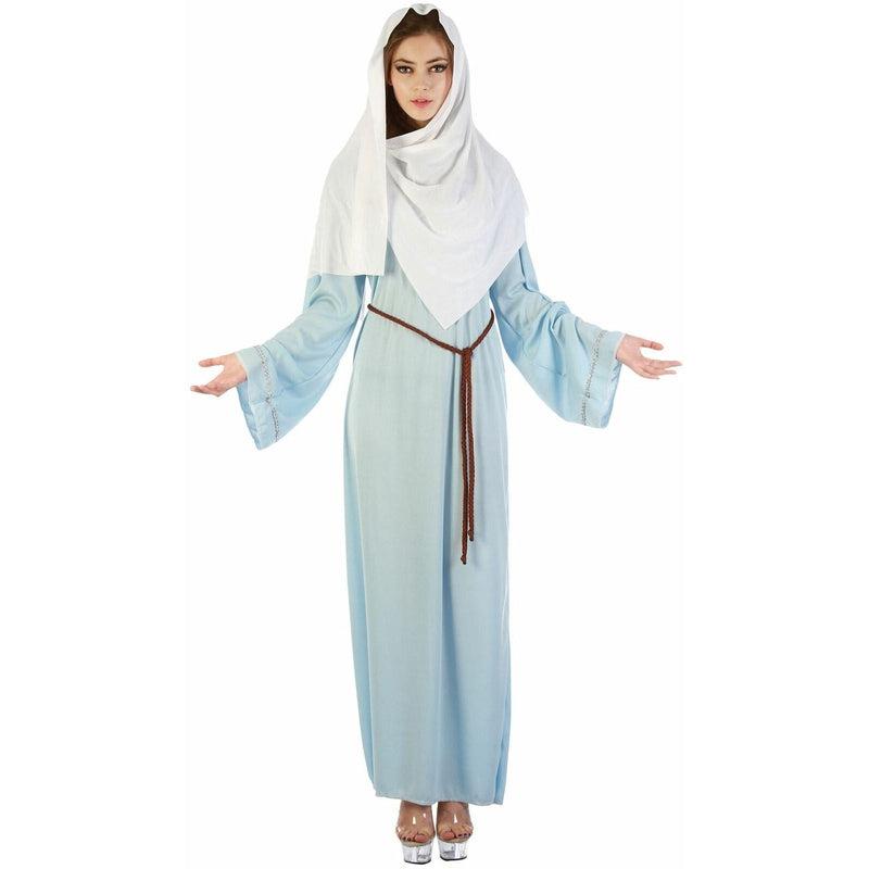 Ladies Virgin Mary Costume Christmas Nativity Fancy Dress Womens Outfi ...