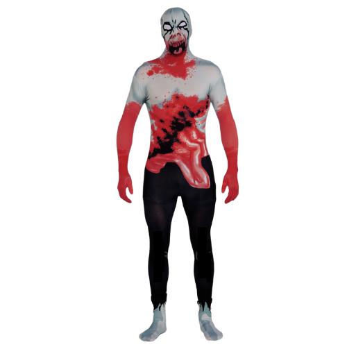 Mens Halloween 2nd Skin Tight Full Bodysuit Adult Horror Fancy Dress C ...