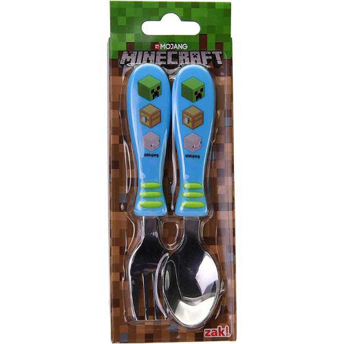 Minecraft Child's Unisex 2 Piece Fork & Spoon Cutlery Set - The Online ...