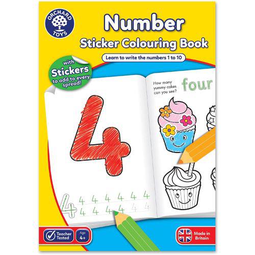 Number Counting Writing Colouring Educational Sticker Book - The Online ...