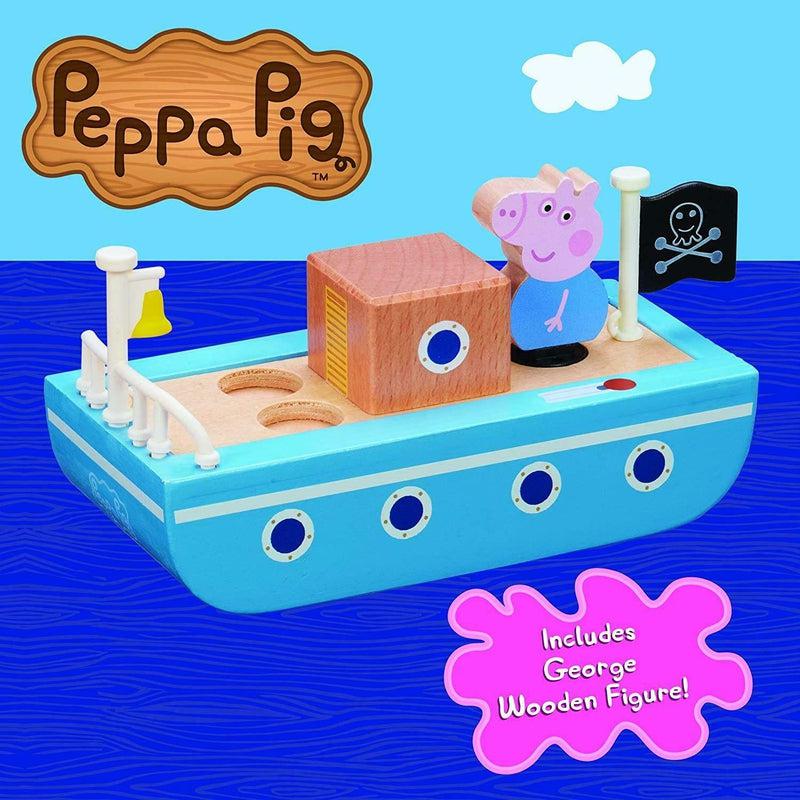 Peppa Pig Wooden Boat with George Figure - The Online Toy Store