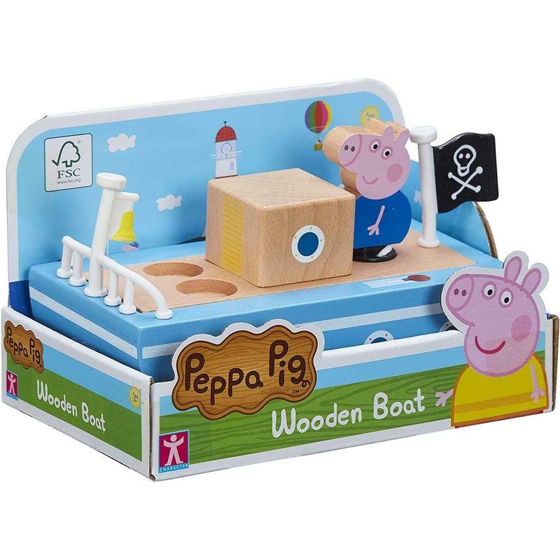 Peppa Pig Wooden Boat with George Figure - The Online Toy Store