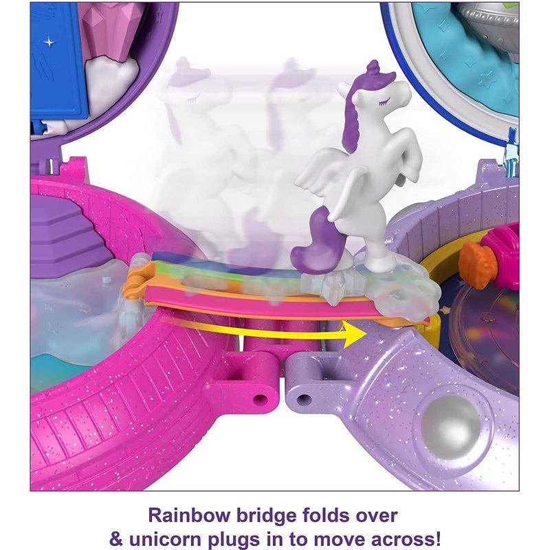 Polly Pocket Double Play Spaceship Princess Compact Micro Dolls Playse ...