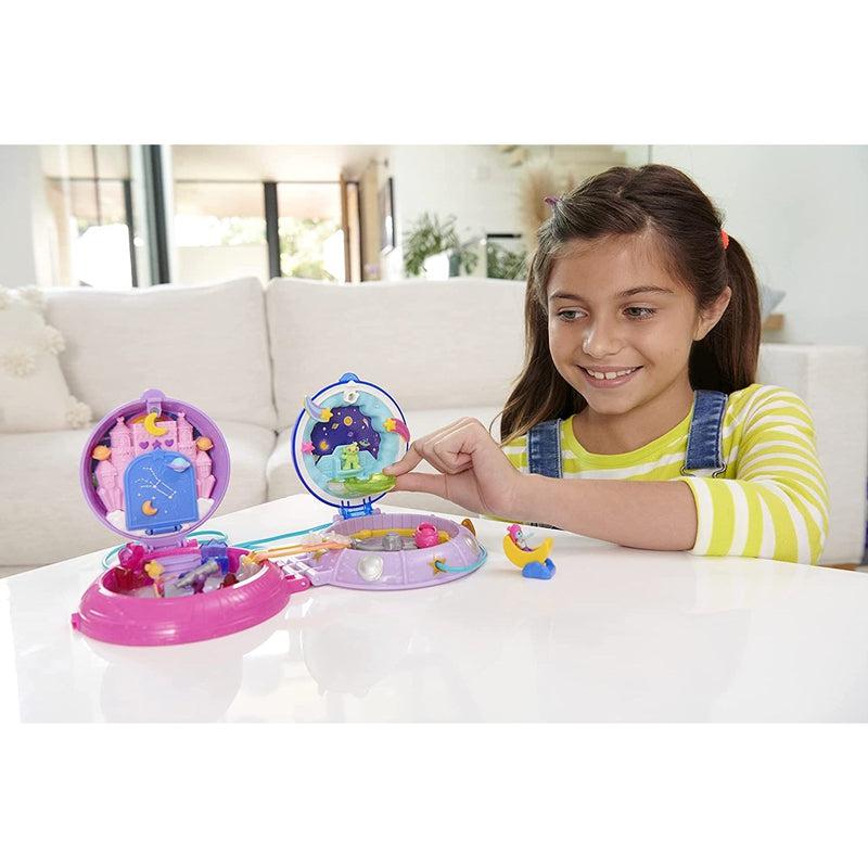 Polly Pocket Double Play Spaceship Princess Compact Micro Dolls Playse ...