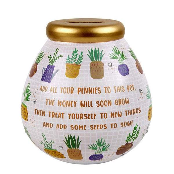 Pot of Dreams Gardening Fund Ceramic Money Box - The Online Toy Store
