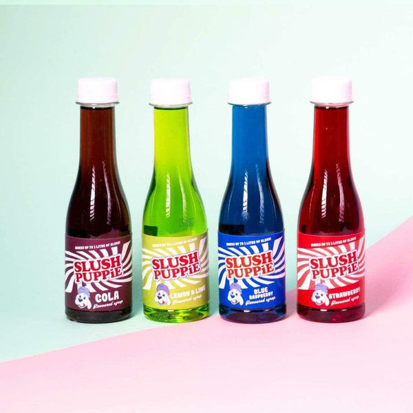 Slush Puppie Syrup 4 Pack - Blue Raspberry, Strawberry, Lemon & Lime ...