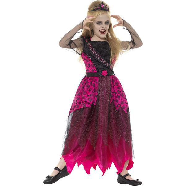 Smiffy's Gothic Prom Queen Girl's Halloween Fancy Dress Costume - The ...