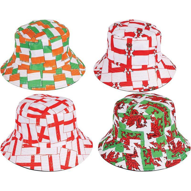 Wicked Costumes Flag Retro Bucket Hats Adult Fancy Dress Costume Acces ...