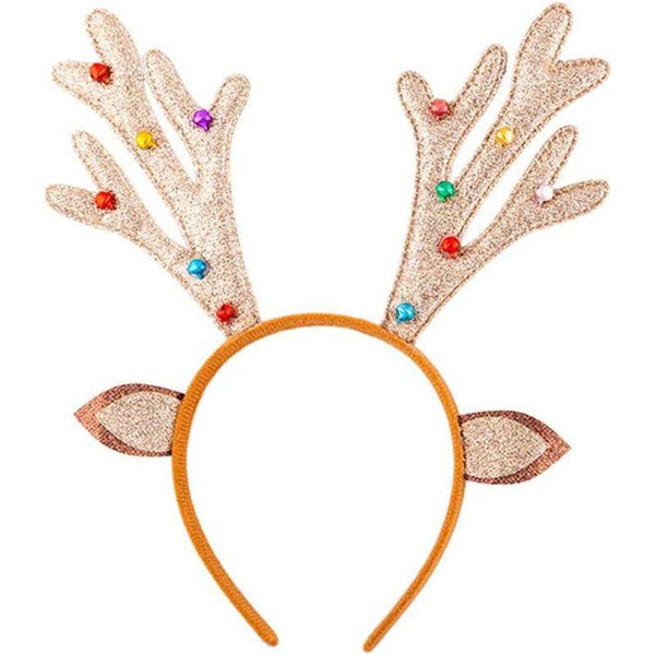 Wicked Costumes Glitter Reindeer Antlers Headband Fancy Dress Accessor ...