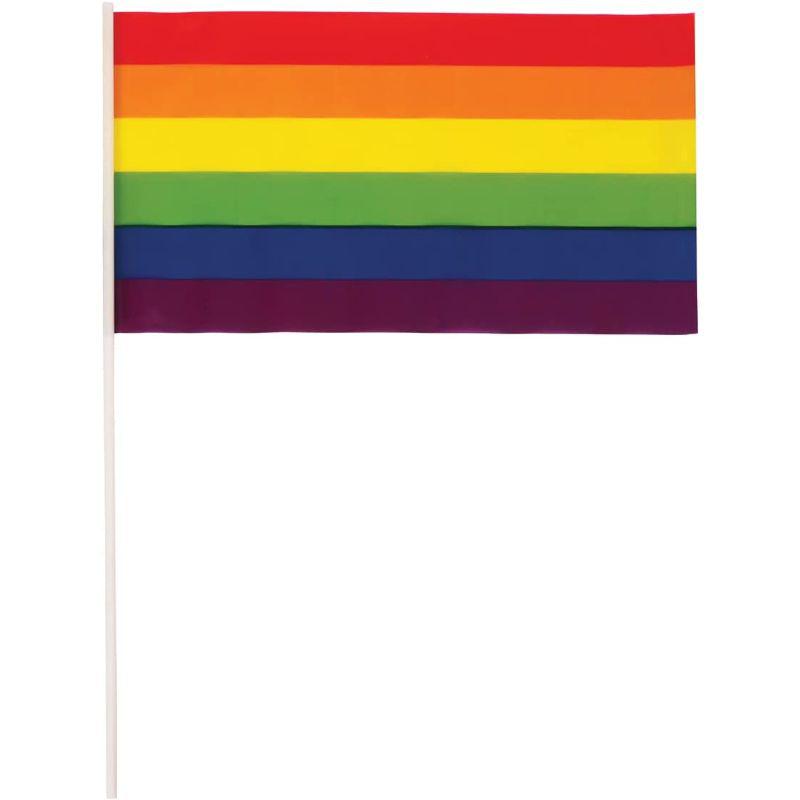 Wicked Costumes Rainbow Hand Waving Flags (12 Pack) - The Online Toy Store